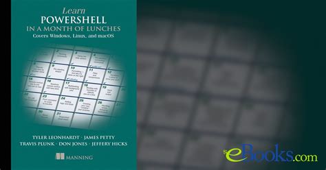 Learn Powershell In A Month Of Lunches Fourth Edition