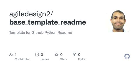 Github Agiledesign2basetemplatereadme Template For Github Python