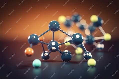 Premium Ai Image Molecular Structure With Connections Between Atoms