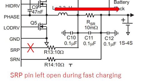 Bq24780s Behavior At Srp Pin Left Open During Fast Charging Power