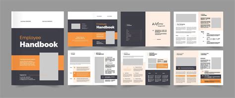 Hr Employee Handbook Layout Template And Employee Handbook Design