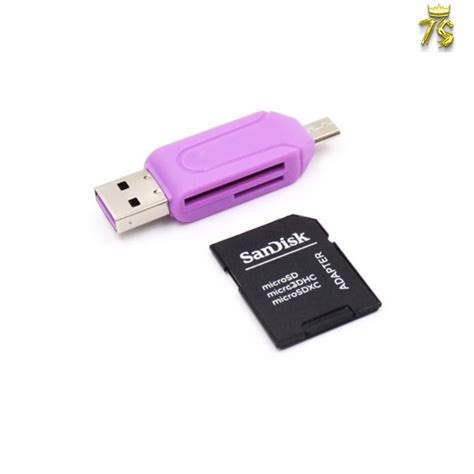 Jual Cardreader OTG 2 0 USB 2 Slot Card Reader Micro Memory Sambungan Adaptor 2in1 Mmc Memori