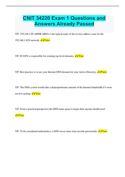 CNIT Exam Questions And Answers CNIT Exam Questions And