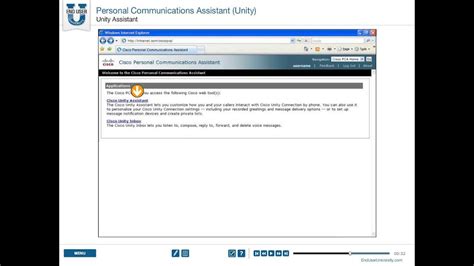 cisco personal communications assistant pca with unity inbox youtube