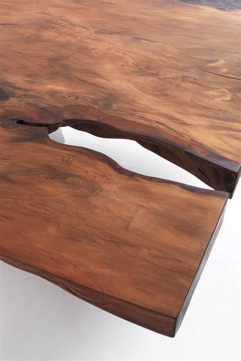 Dining Table Laguna Top In Kauri Wood Sculptured Base In Forged Steel