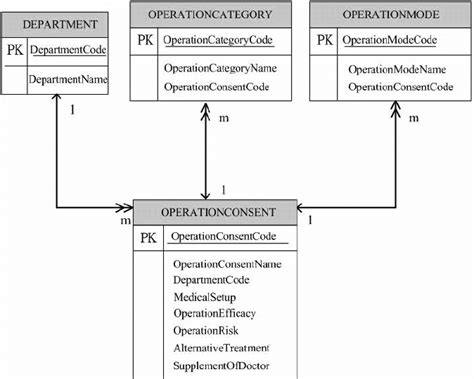 Entity Relationship Diagram For The Surgical And Interventional