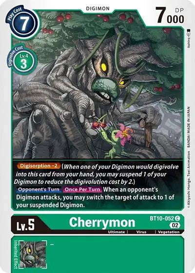 Digimon Xros Encounter Cherrymon Bt10 052 C