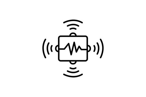 Advanced Sensors Icon Sensor With Data Waves Icon Related To Technology Line Icon Style