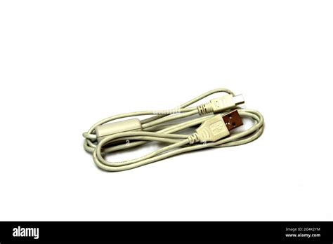 Usb Connection Cable With Device And Computer Connection Ends Isolated