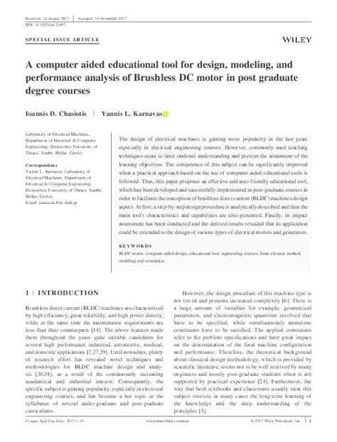 Pdf A Computer Aided Educational Tool For Design Modeling And Performance Analysis Of