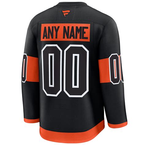 Custom Philadelphia Flyers Black Alternate Premium Jersey