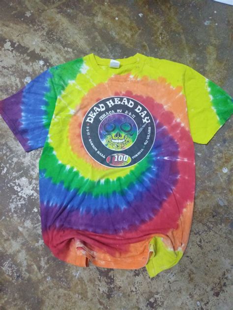 Tye Die Band Shirt Deadhead Gratefull Dead 100 Iconic Rock Mens