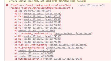 Blank Page With Console Error On Haspendingcreditsbutnopaymentsaccount R M Finance