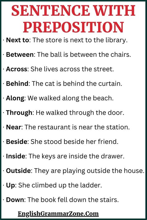 Sentence With Preposition