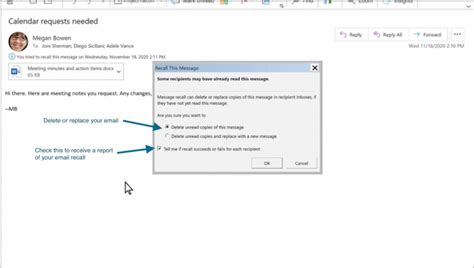 How To Recall An Email In Outlook In Steps