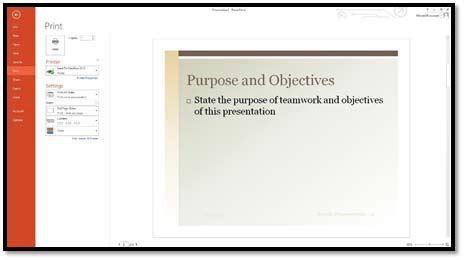 PowerPoint 2013 Printing And Running Slide Shows