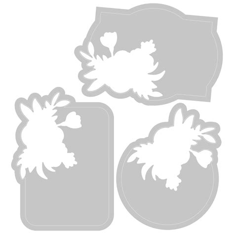 Sizzix Switchlits Embossing Folder Floral Label Sizzix