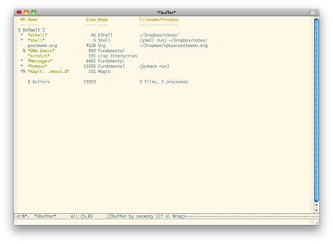 [emacs] 버퍼를 관리하기 위한 ibuffer seorenn sigsegv