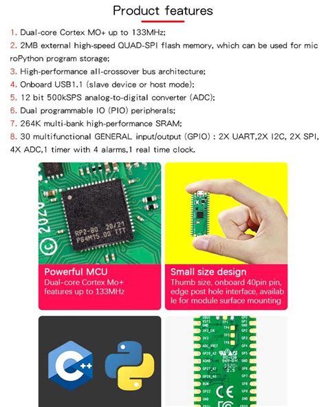 Buy Raspberry Pi Pico Development Board Dual Core ARM Processor Microcontroller Kit Online At