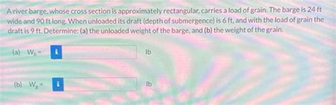 Solved The Figure Below Shows A Cross Section Of A Submerged