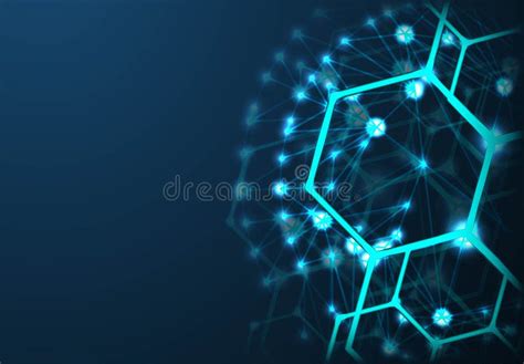 Molecule Structure Icon Form Lines And Triangles Point Connecting Network On Blue Background
