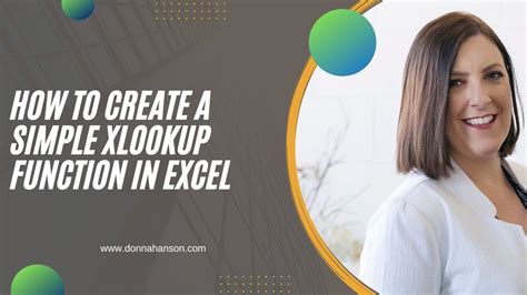 How To Create A Simple Xlookup Function In Microsoft Excel 365 Youtube
