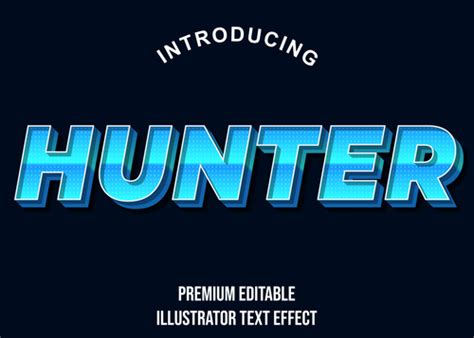 Hunter Editable Font Effect Text Illustration Vector Free Download