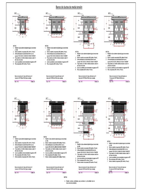 Detalle De Banco De Ductos 4 Pulg Pdf