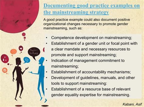 Asif Kabani Gender Mainstreaming Strategy Towards Documenting Good