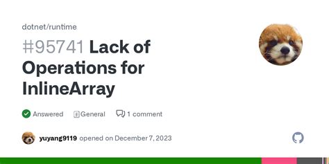 lack of operations for inlinearray · dotnet runtime · discussion 95741