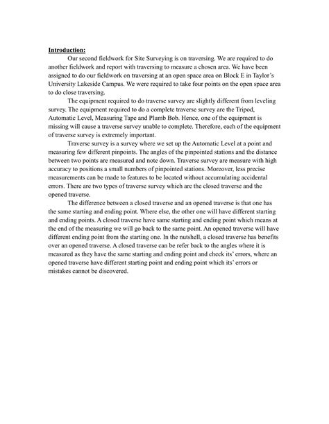 Site Surveying Fieldwork 2 Docx