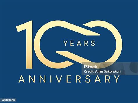 100 주년 기념 럭셔리 골드 축하 행사 트위스트 무한대 기호 숫자 벡터 디자인 개념 100에 대한 스톡 벡터 아트 및 기타 이미지 100 100 Years Of