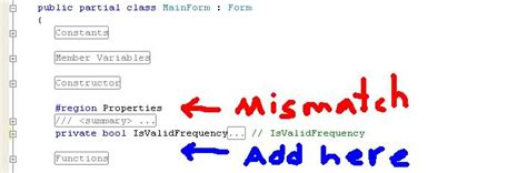 Visual Studio C Regionendregion Mismatch Stack Overflow