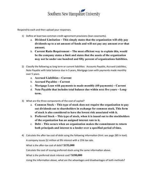 ACC 340 Module Five Homework Respond To Each And Then Upload Your Responses Define At Least
