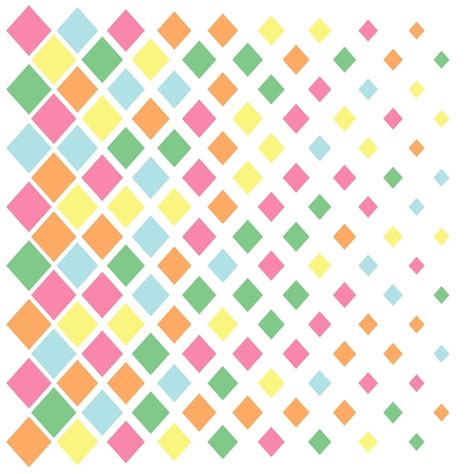 파스텔 색상의 다양한 크기의 마름모 패턴 프리미엄 벡터