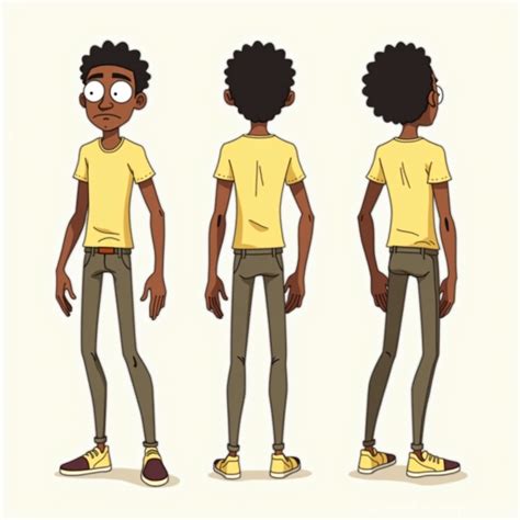 African Man In Rick And Morty Art Style Stable Diffusion Online