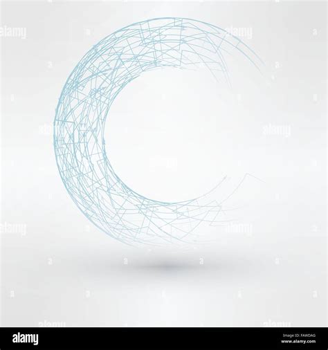 Abstract Network Connection Vector Technology Background On White