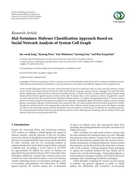 pdf mal netminer malware classification approach based on social
