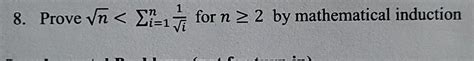 solved 8 prove vn 2 by mathematical induction