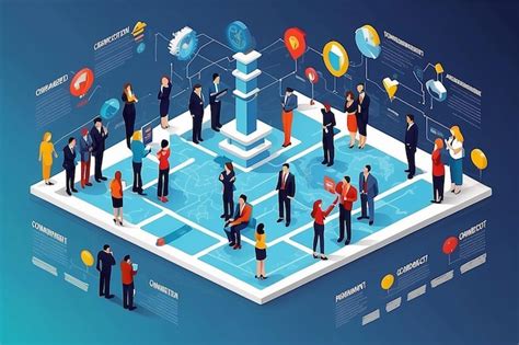 Premium Photo Streamlined Corporate Structure 3d Isometric