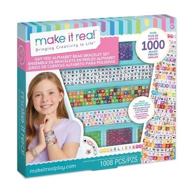 Make It Real Say Yes Alphabet Bead Kit Target