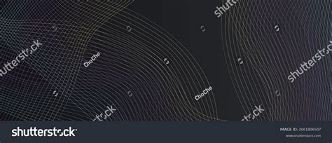 Gradient Waveform Energy Vector Panoramic Black Stock Vector Royalty