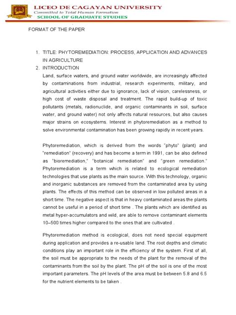 Synthesis Paper Hps Pdf Environmental Remediation Soil
