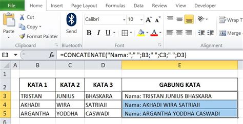 Penjelasan Lengkap Rumus Concatenate Excel Dan Penggunaannya Depot Excel