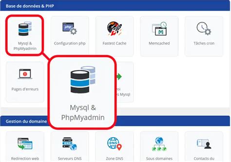 comment supprimer une base de données mysql 1hebergement