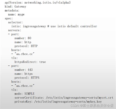 Istio网关gateway 启用tlsistio Gateway Tls Csdn博客