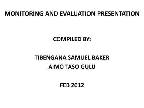 Cpe Monitoring And Evaluation Pptx