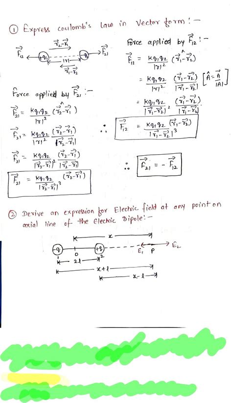 Most Important Derivations Of Physics Class 12th Hand Written Notes Pdf Physics Facts
