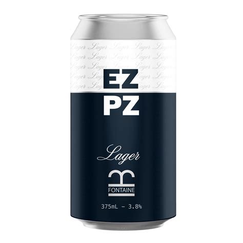 Ezpz Lager 375ml Can Beer Fontaine