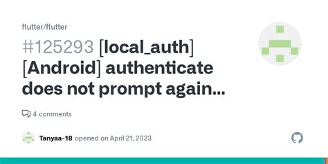 Local Auth Android Authenticate Does Not Prompt Again When App Comes To Foreground From